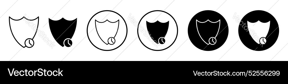 Long term icon set on white background Royalty Free Vector