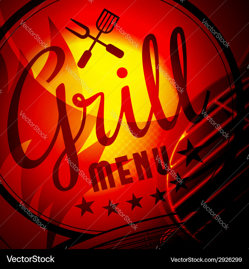 Outdoor Grill Fire Royalty Free Vector Image - VectorStock