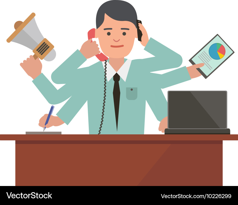 Pr manager Royalty Free Vector Image - VectorStock