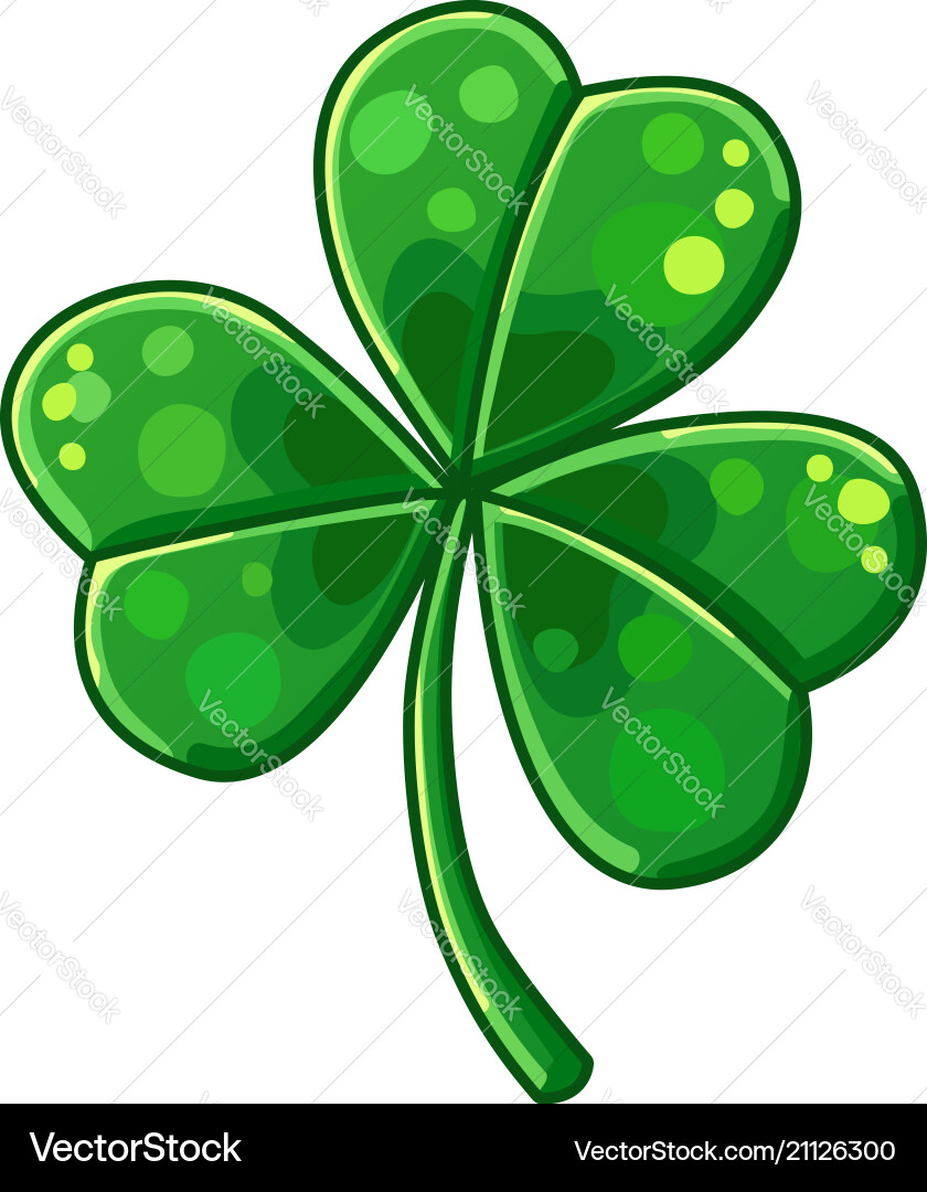 Lucky clover isolated on white background Vector Image