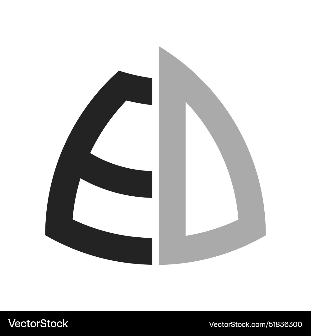 Modern creative ed logo design letter icon Vector Image