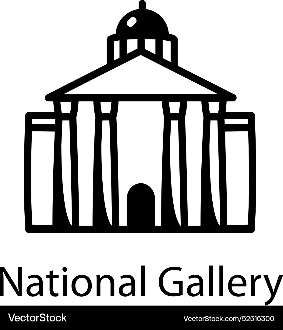 National gallery Royalty Free Vector Image - VectorStock