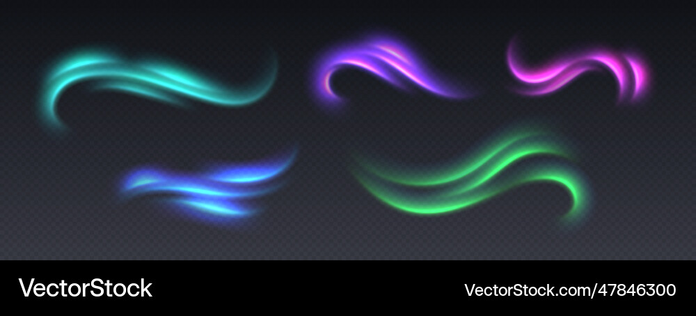 Northern lights effect aurora borealis overlay Vector Image