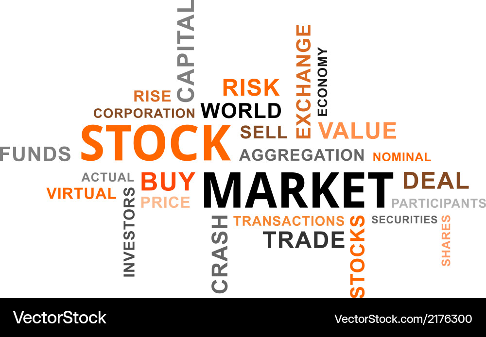 Stock Market Word Cloud Royalty Free Vector Image