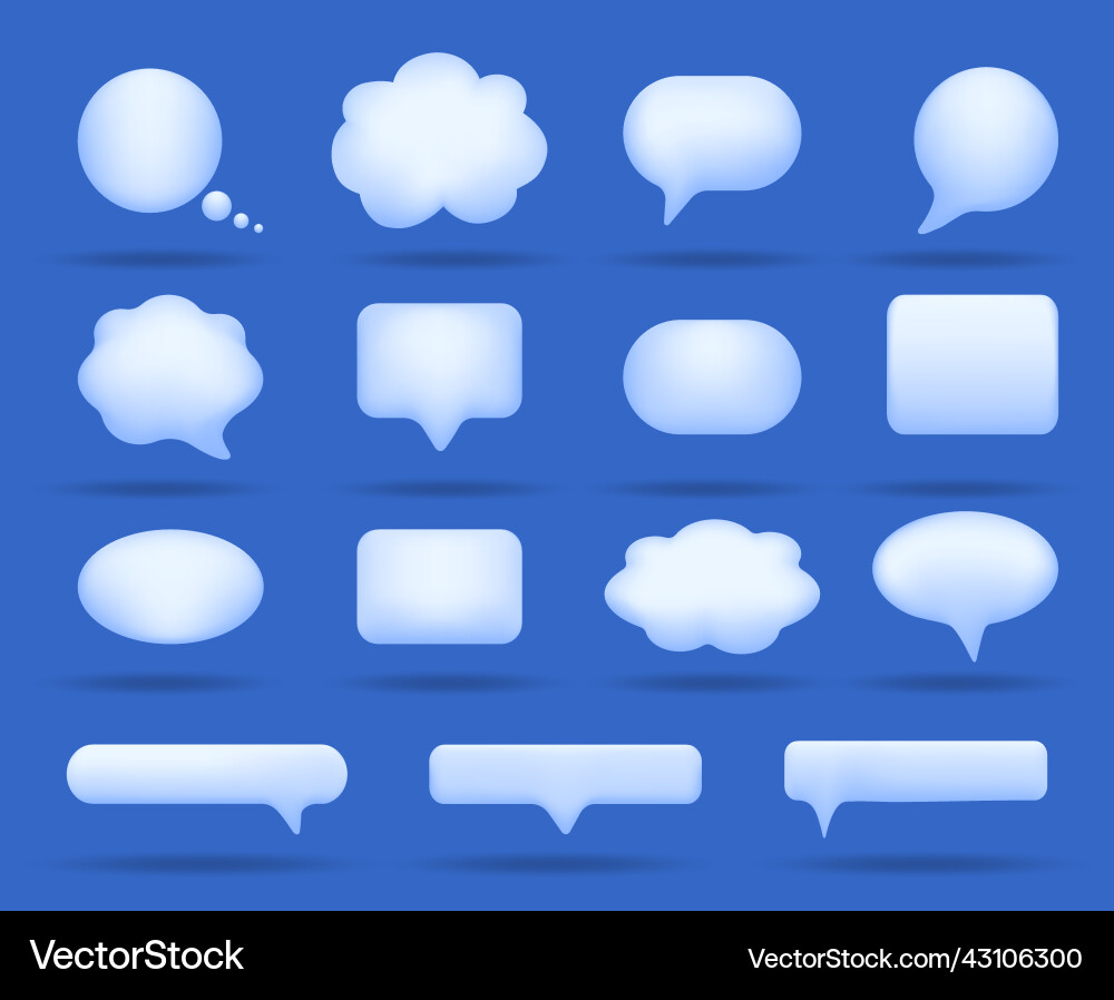 Various 3d bubbles Royalty Free Vector Image - VectorStock