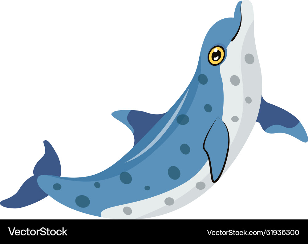 Weba flat icon showing cute dolphin Royalty Free Vector