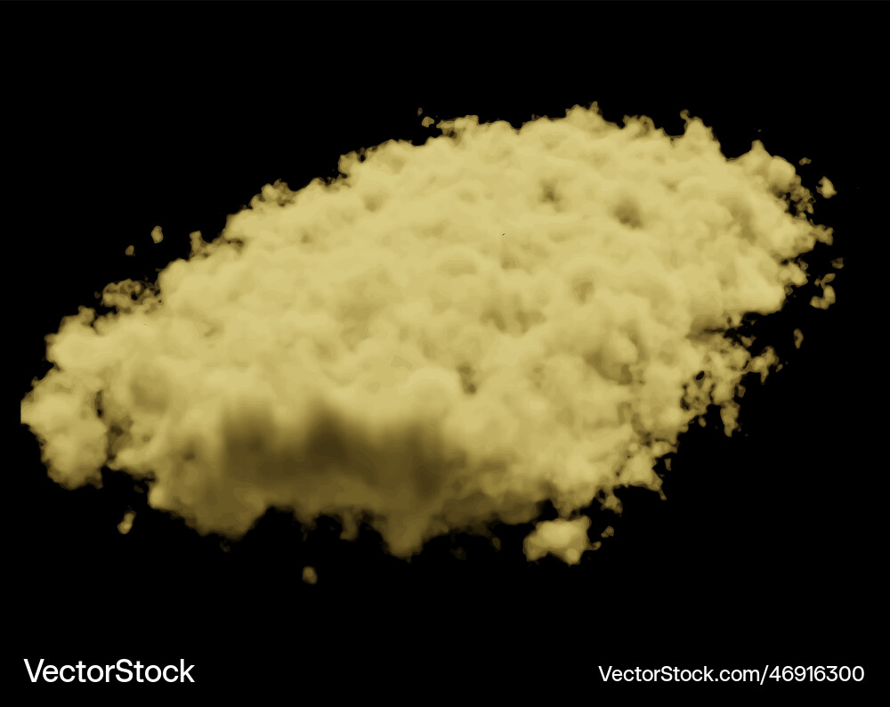 White smoke puff isolated on transparent Vector Image