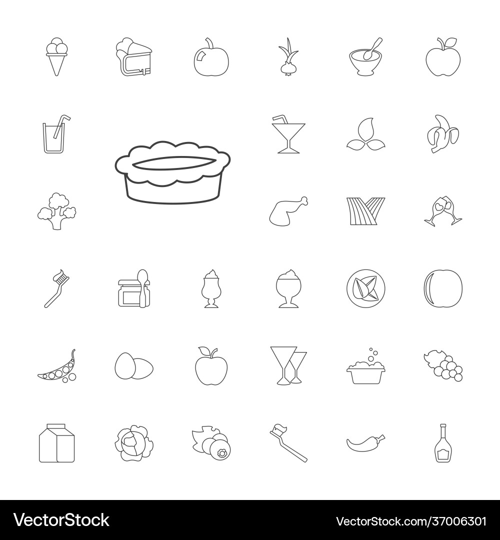 33 fresh icons Royalty Free Vector Image - VectorStock