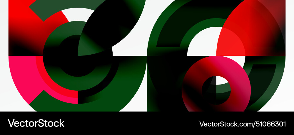 A green and red number 66 on white background Vector Image