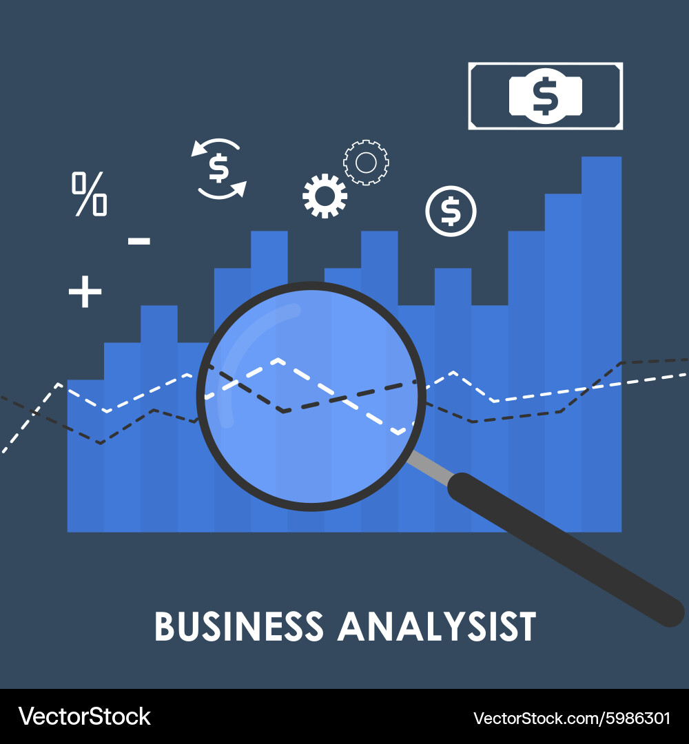 Abstract of business analysis Royalty Free Vector Image