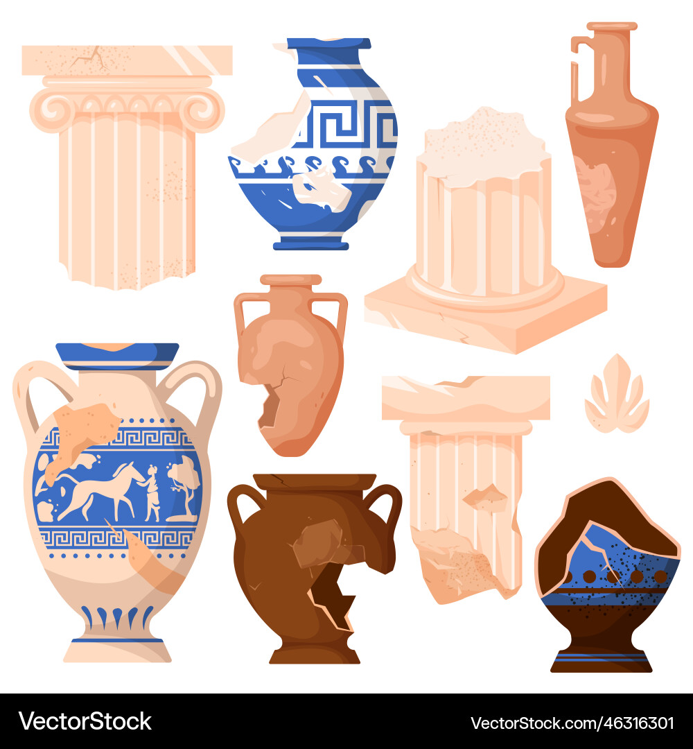 Ancient Roman & Greek Columns Royalty Free Vector Image