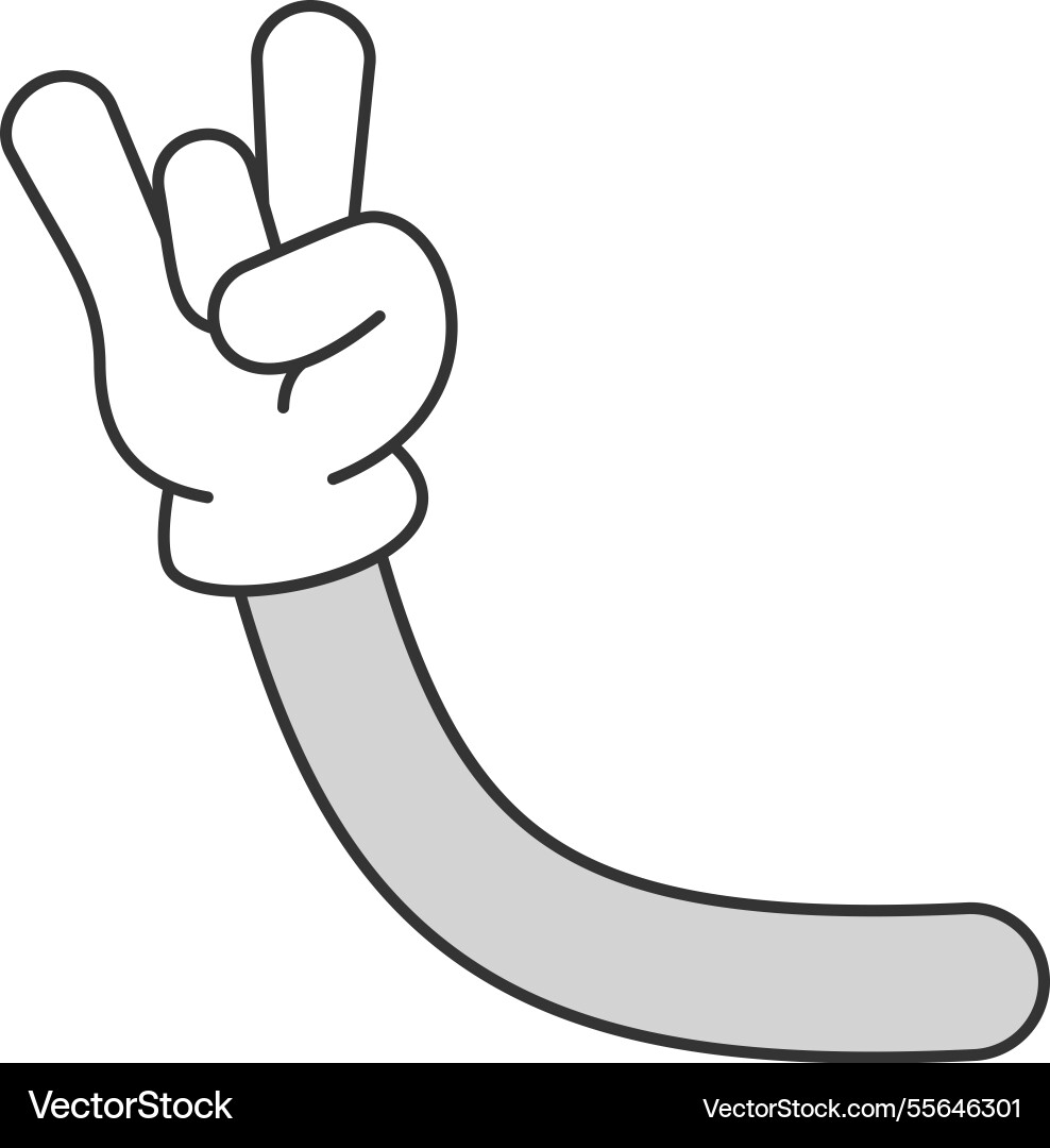 Cool comic hand rock-star gesture Royalty Free Vector Image