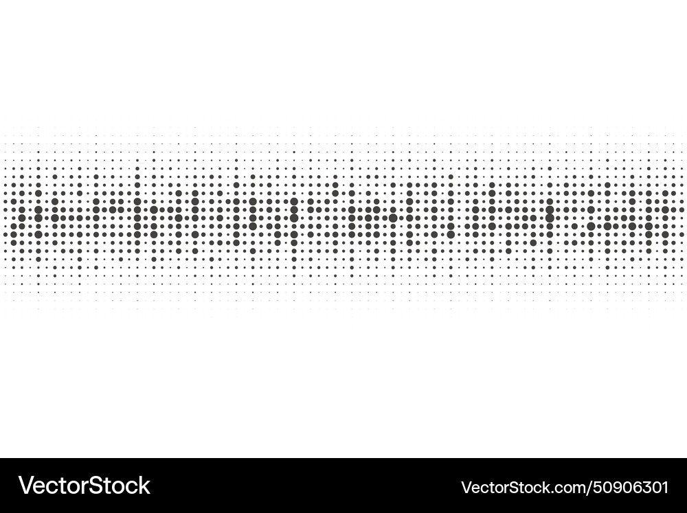 Dotted pattern halftone digital border Royalty Free Vector