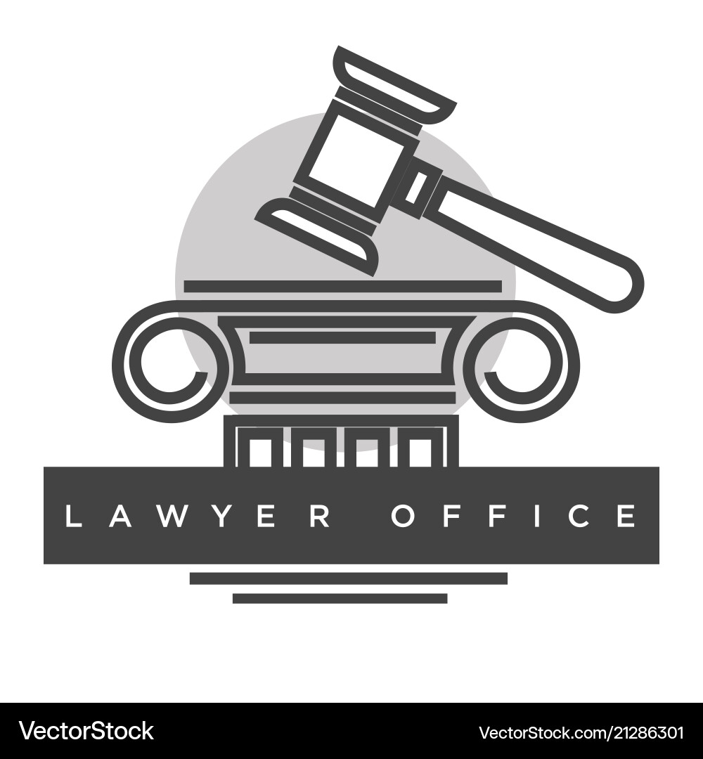 Lawyer office poster with headline title Vector Image