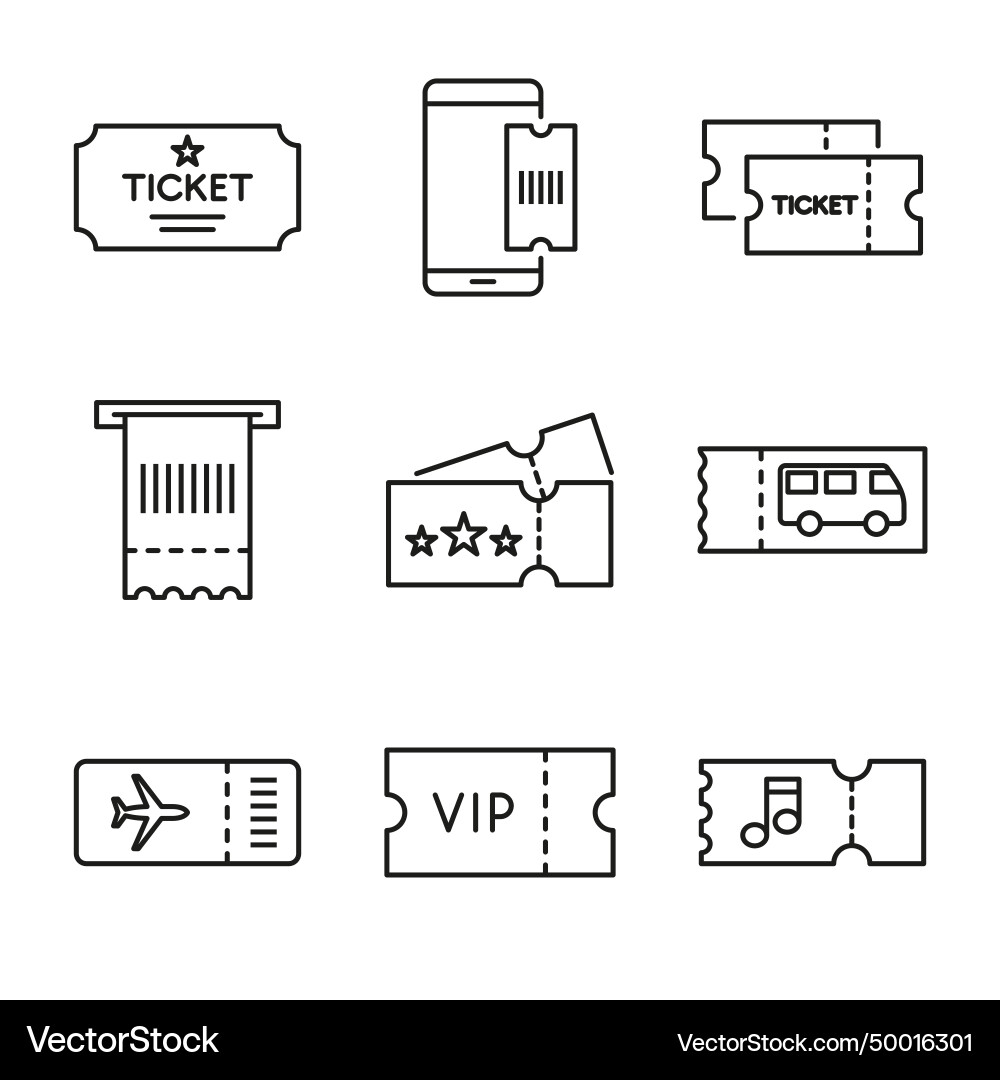 Outline Tickets Vector Images (over 28,000)