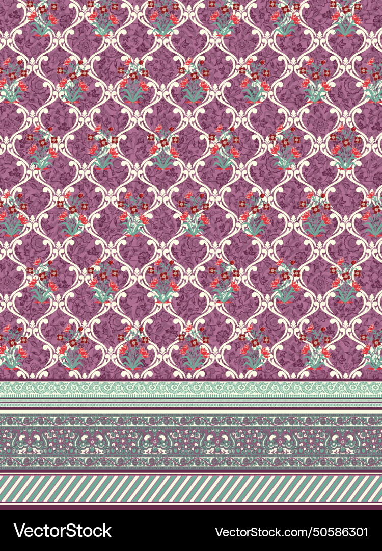 Textile digital design fabric print wallpaper Vector Image