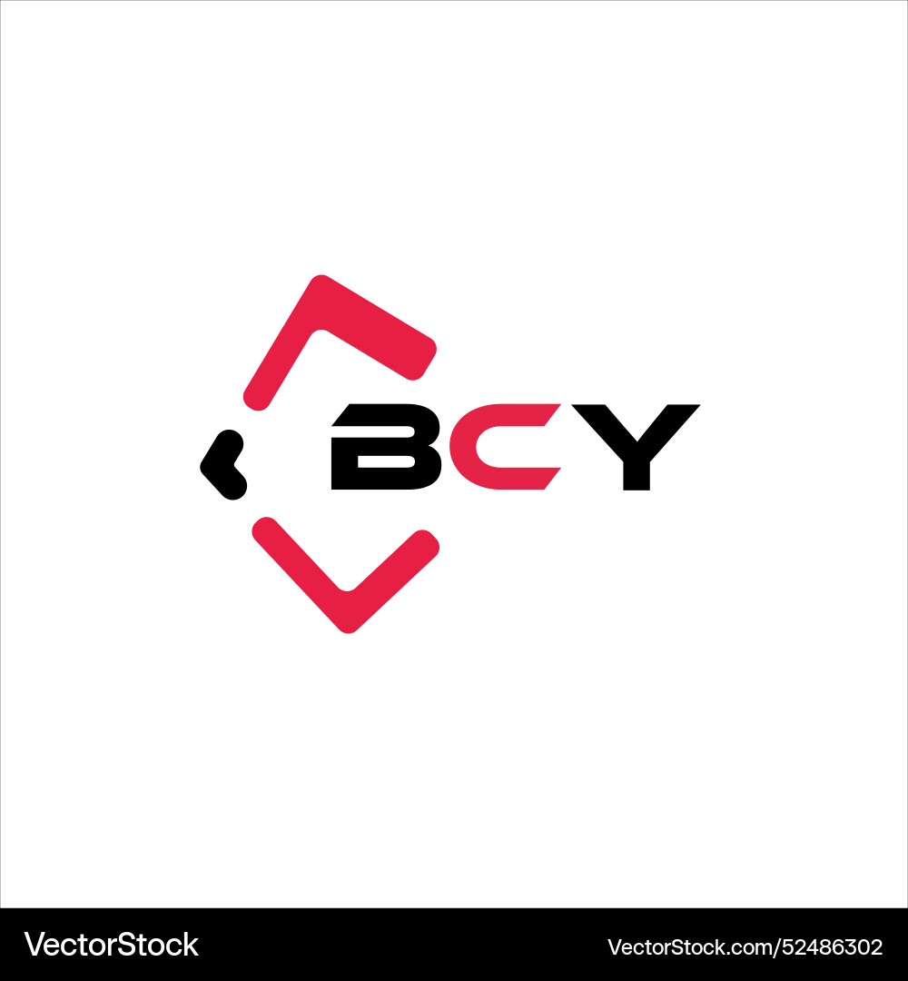 Bcy creative minimalist letter logo unique Vector Image