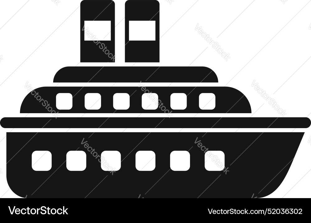 Big cruise ship sailing on the ocean Royalty Free Vector