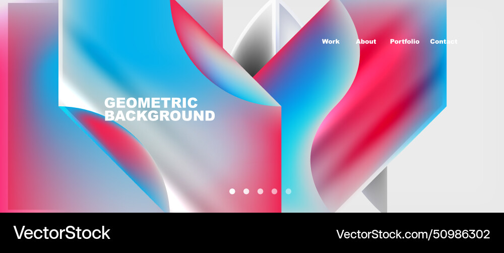 Colorful gradients with abstract geometric shapes Vector Image