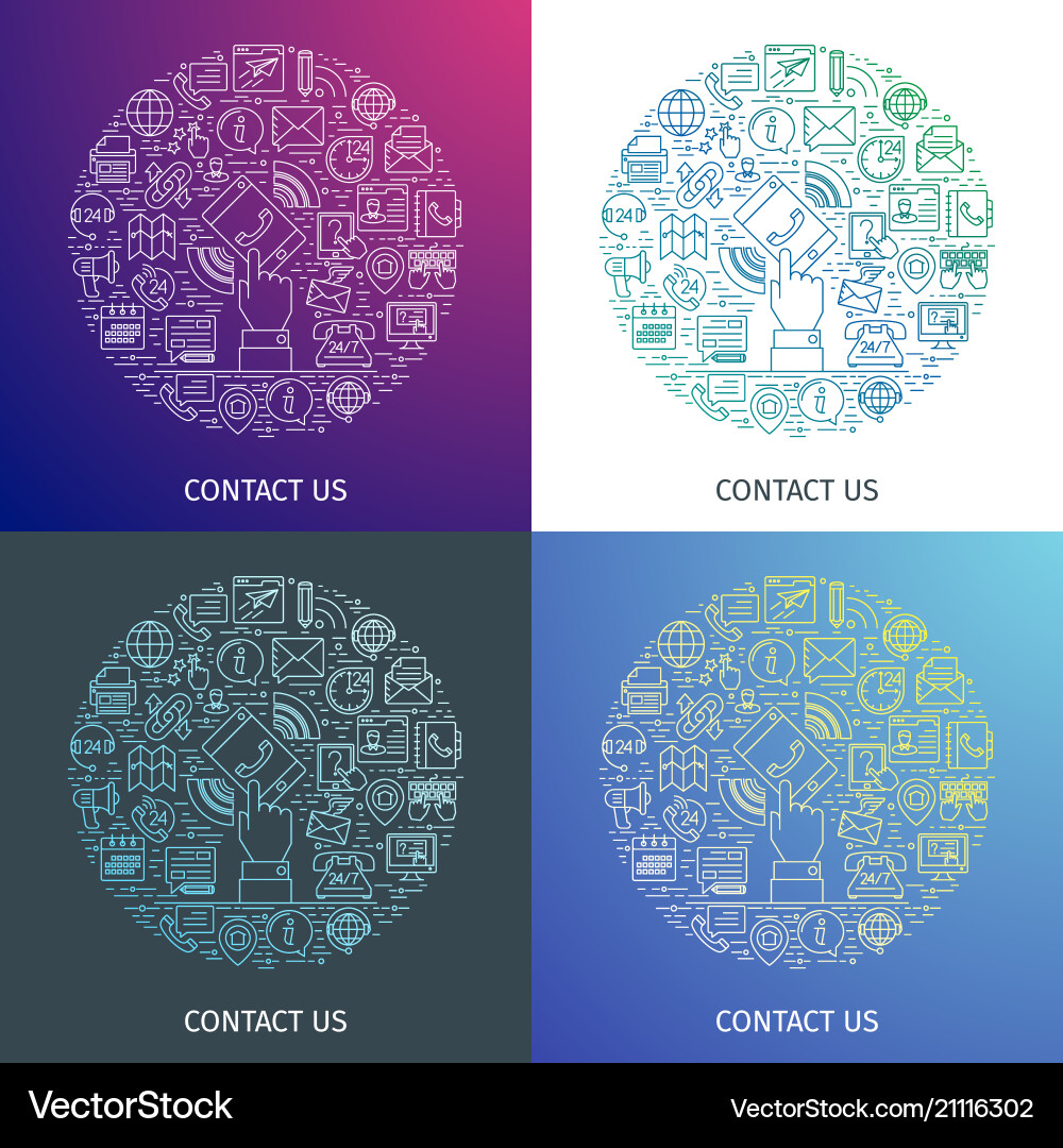 Contact us concepts Royalty Free Vector Image - VectorStock