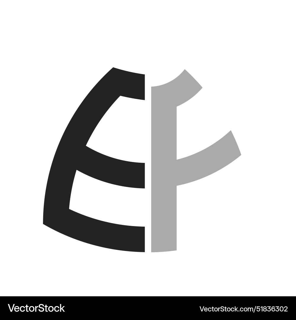 Modern creative ef logo design letter icon Vector Image