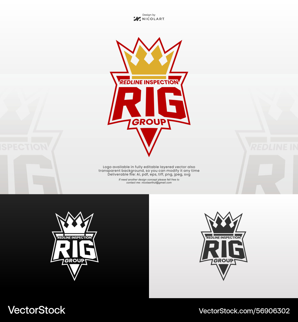 Rig group logo design Royalty Free Vector Image