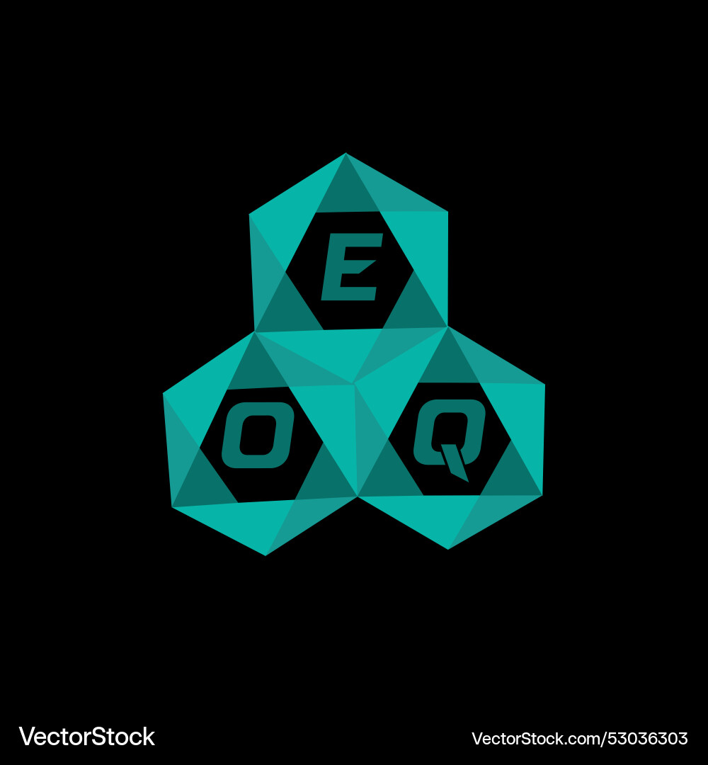 Eoq creative minimalist letter logo unique Vector Image