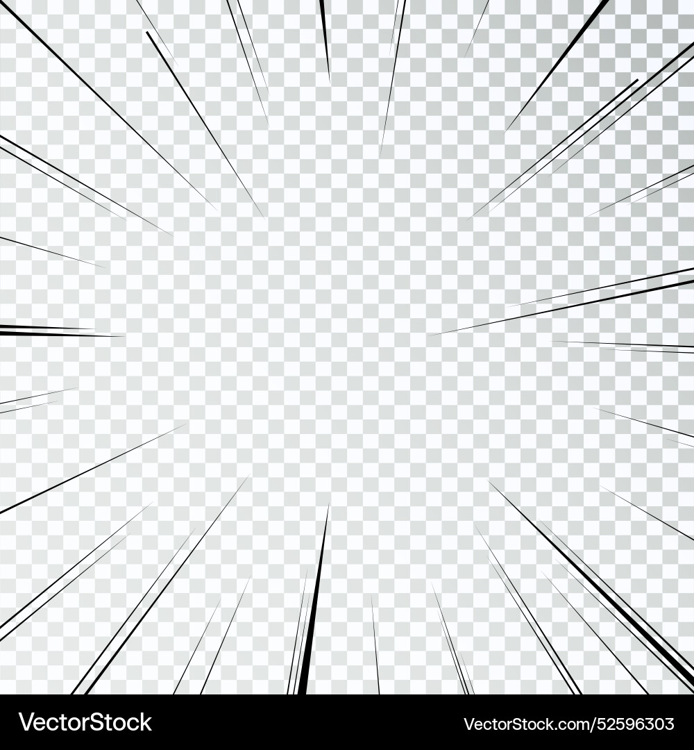 Manga lines comics book action speed lines frame Vector Image