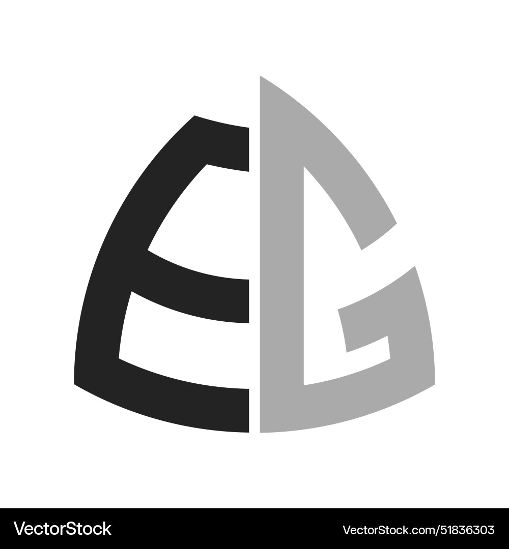 Modern creative eg logo design letter eg icon for Vector Image