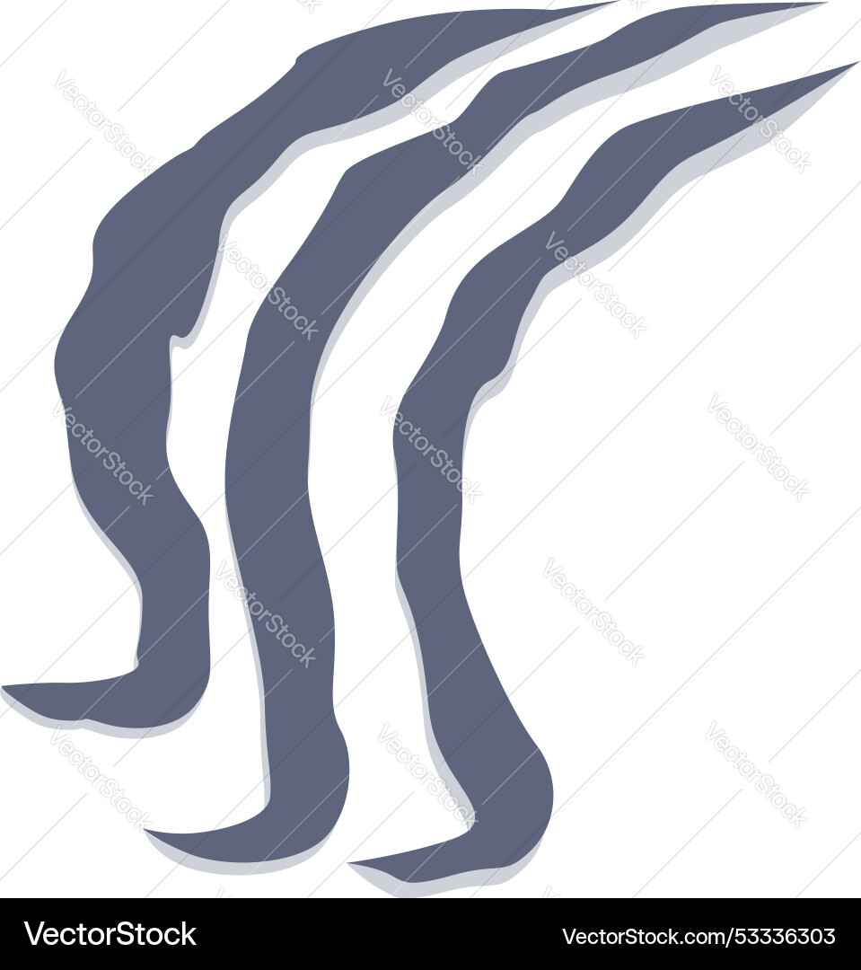 Three claw marks slashing tearing ripping Vector Image