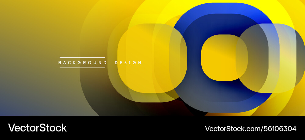 Circular abstract design with overlapping Vector Image