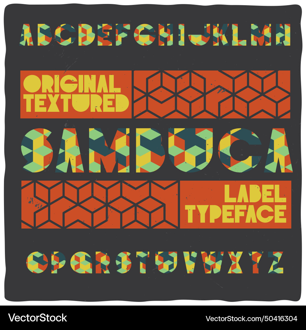 Good handcrafted font for any label design Vector Image