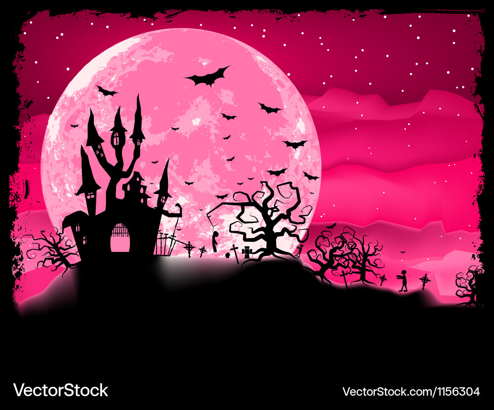 Halloween poster with zombie background eps 8 Vector Image