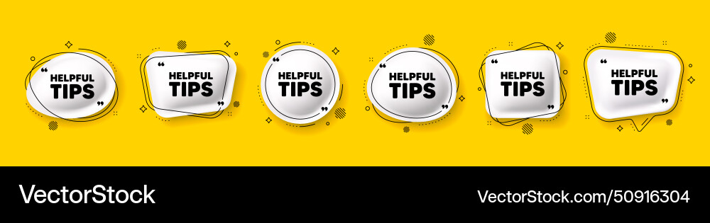 Helpful tips symbol education faq sign speech Vector Image