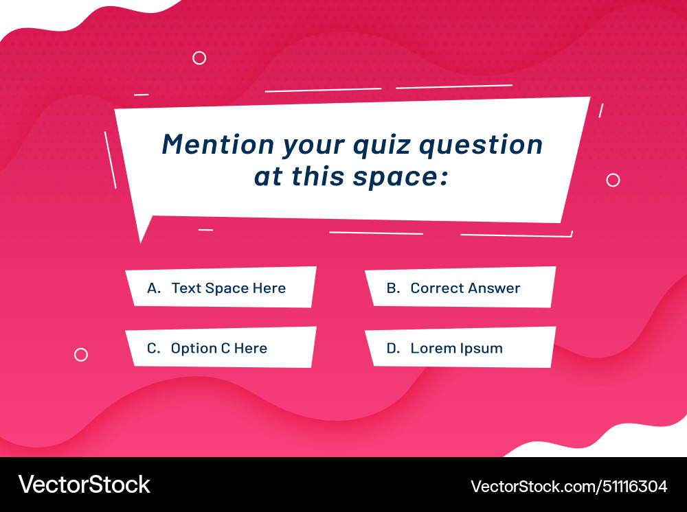 Multiple questionnaire choice banner for fun Vector Image