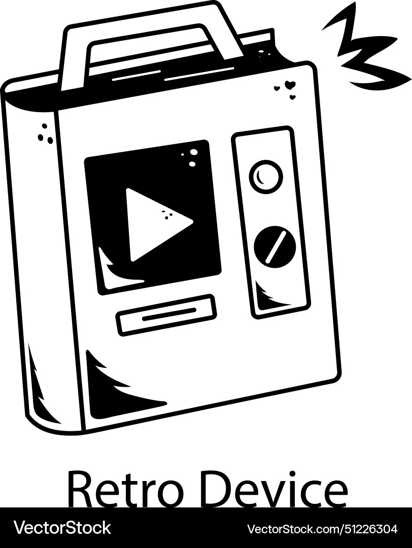 Retro device Royalty Free Vector Image - VectorStock