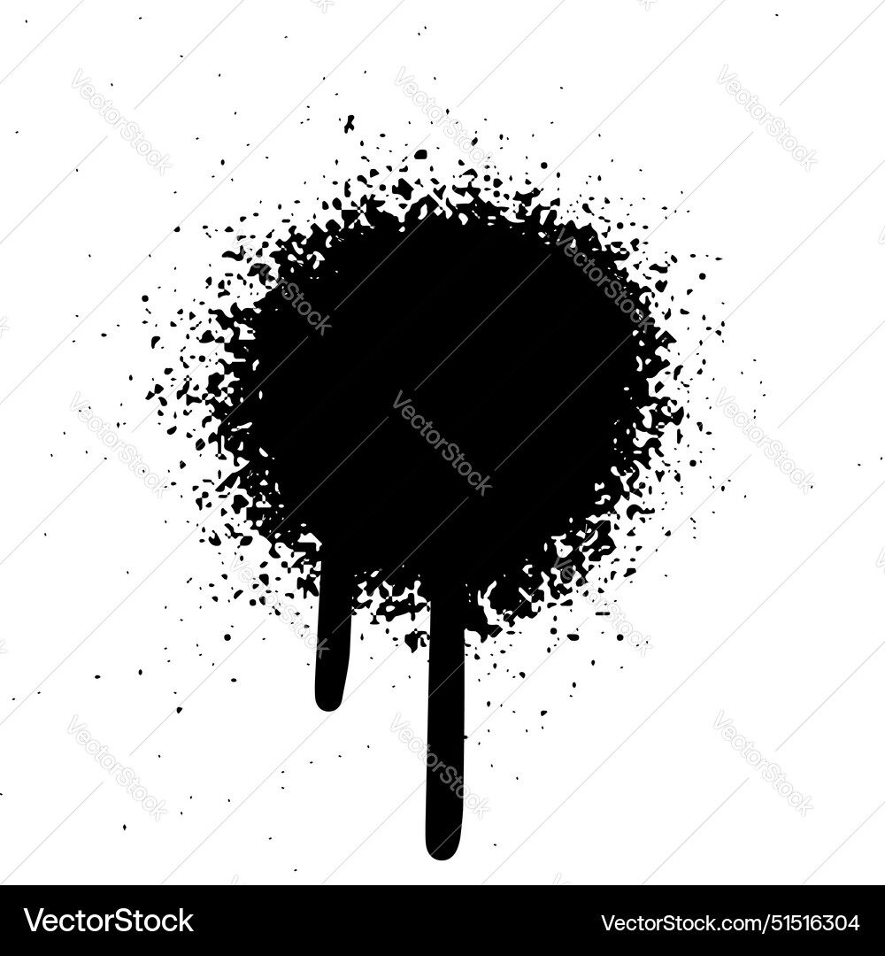 Spray paint dot splatter painted drip grunge art Vector Image