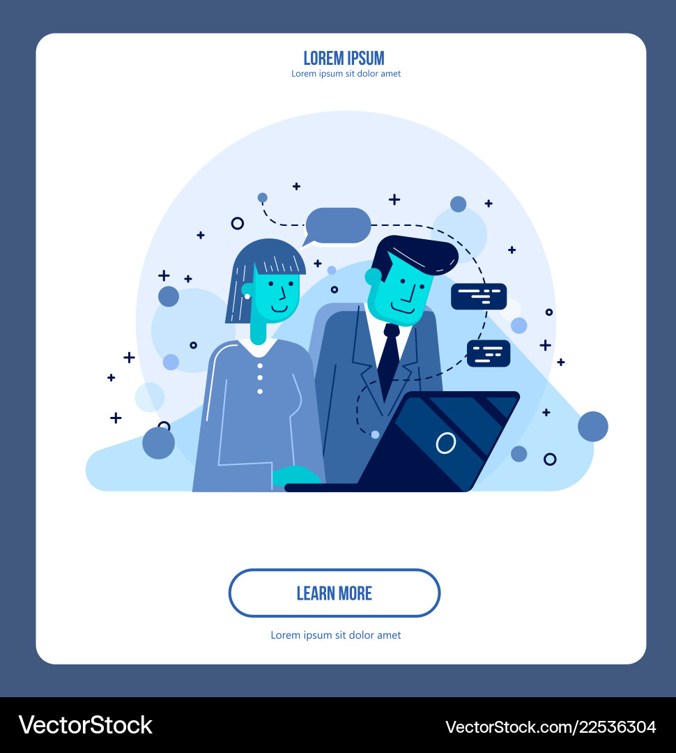 Startup business partners working together Vector Image