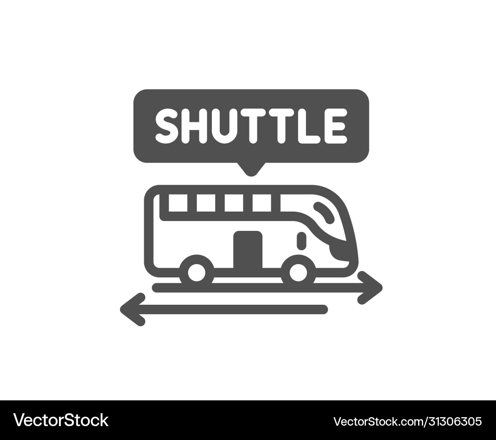 Airport Shuttle Bus Icon Royalty Free Vector Image