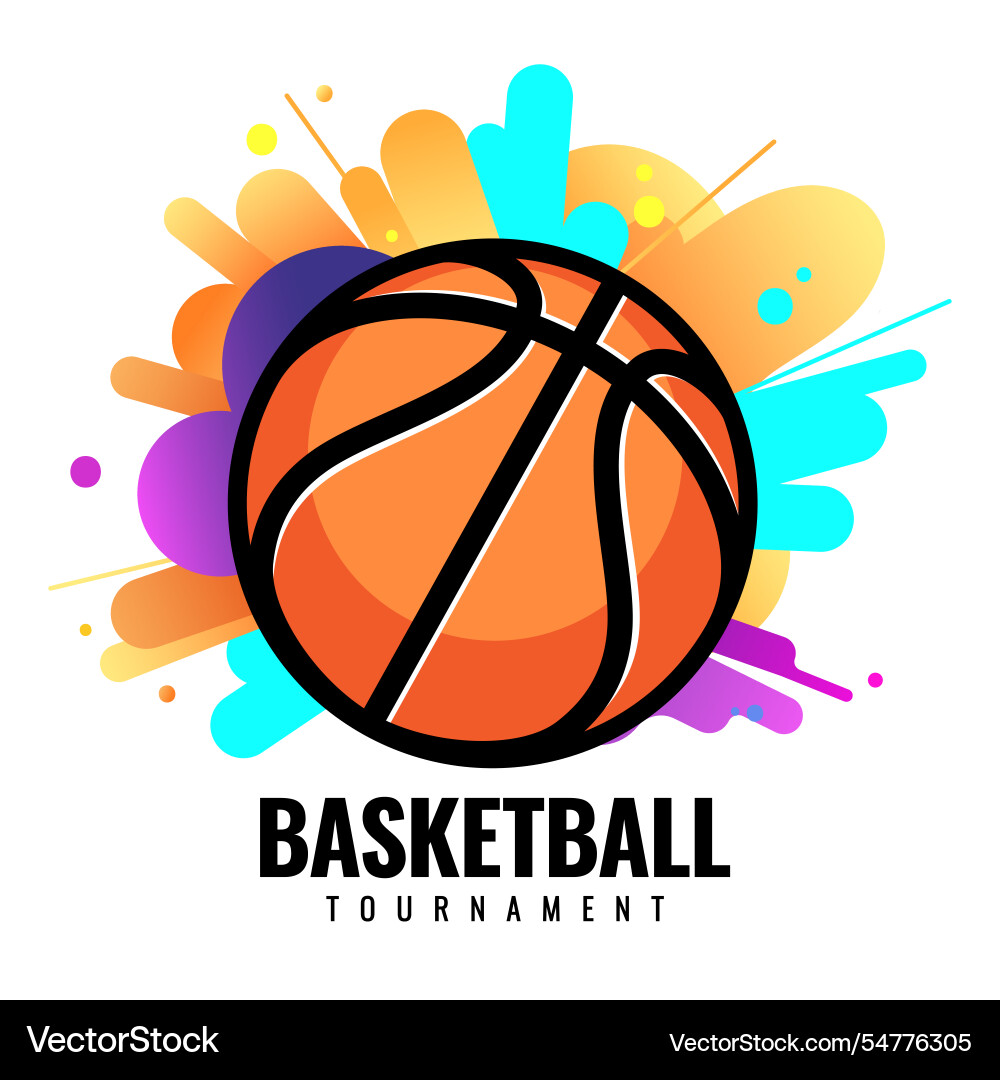 Basketball ball on a white background Royalty Free Vector