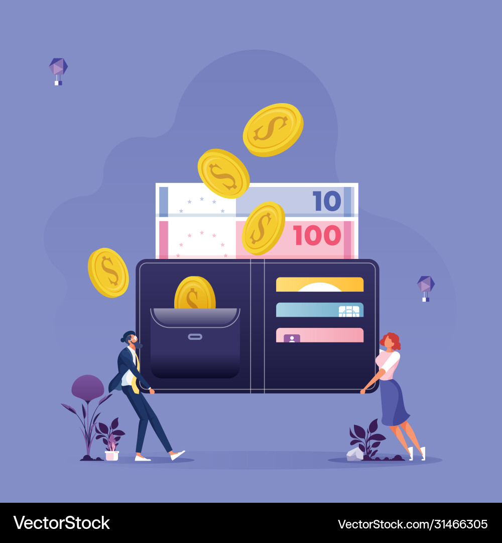 Business income concept Royalty Free Vector Image