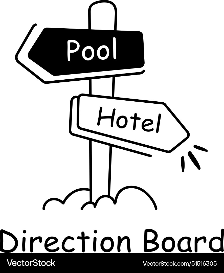 Direction board Royalty Free Vector Image - VectorStock
