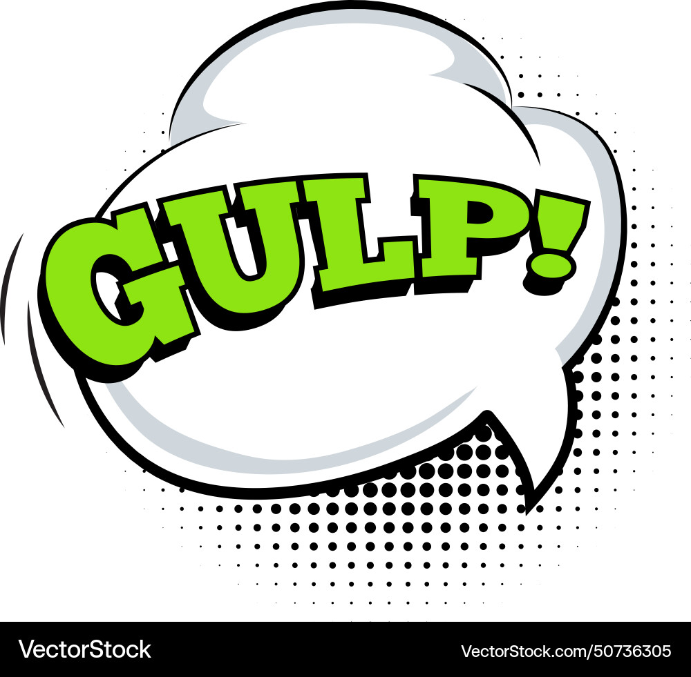 Funny comic reaction sticker in pop art style Vector Image