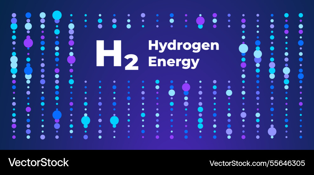 Hydrogen energy fuel cell concept Royalty Free Vector Image
