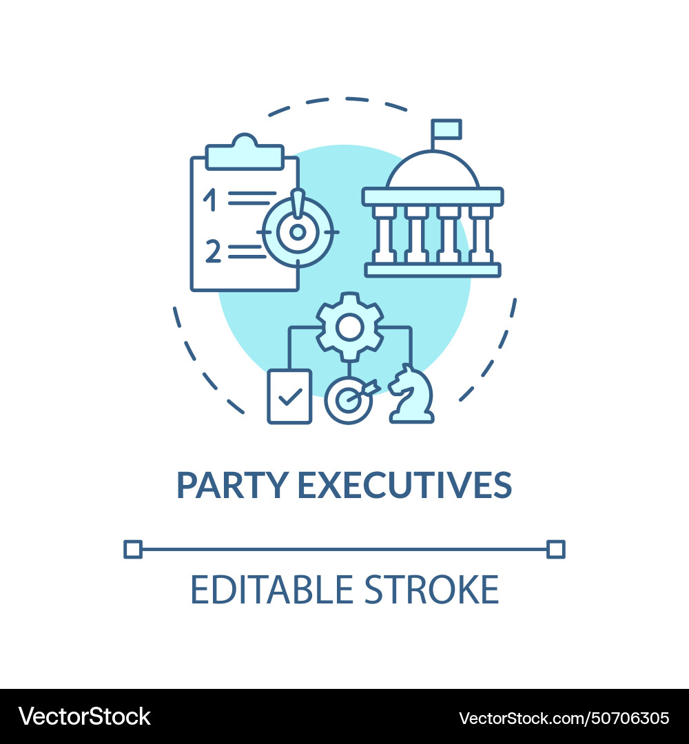 Political party executives soft blue concept icon Vector Image