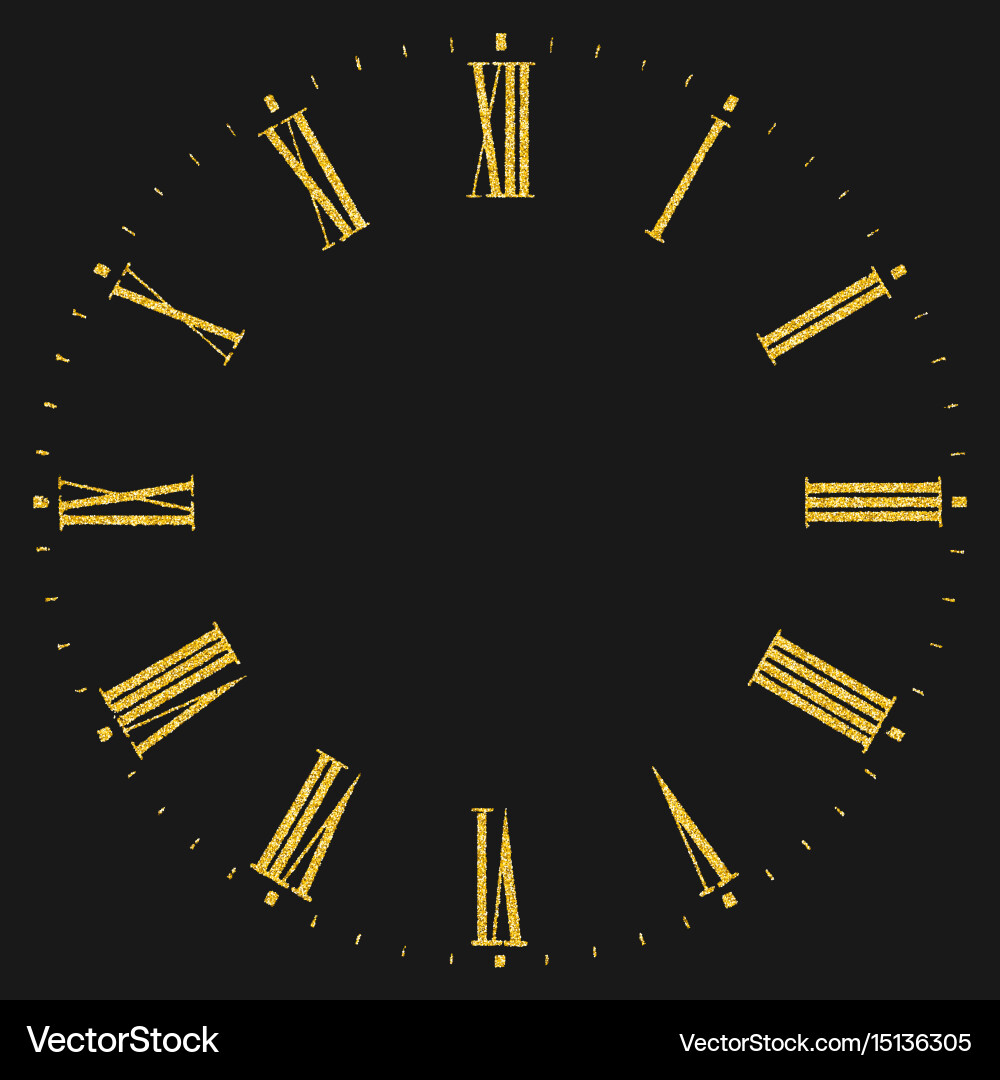 Roman numeral clock (15136305) – Royalty-Free Vector | VectorStock