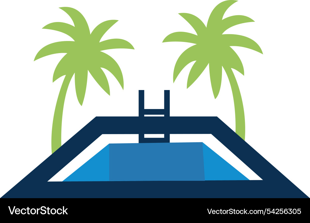 Swimming pool service logo aqua Royalty Free Vector Image
