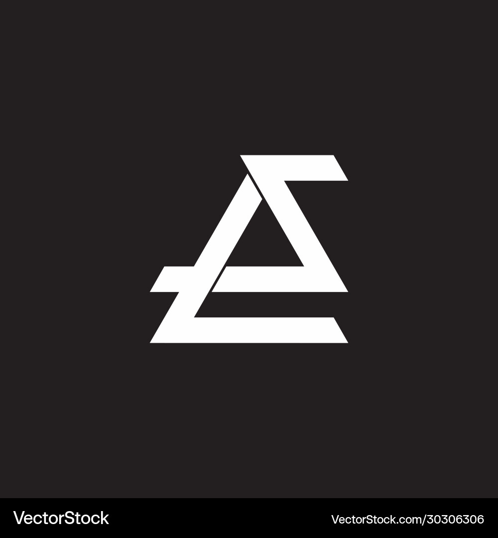 Abstract letter ls geometric overlapping line logo