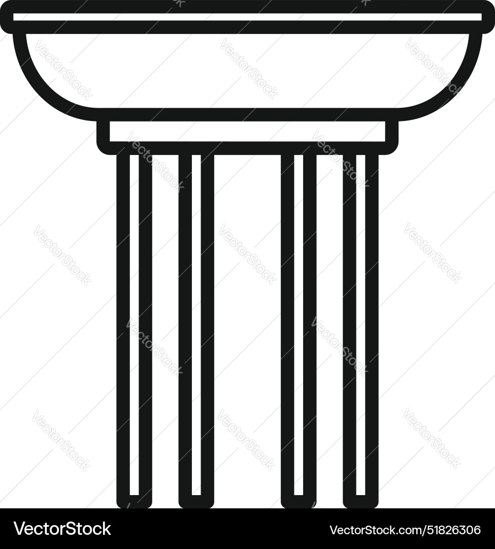 Ancient greek column icon representing classical Vector Image