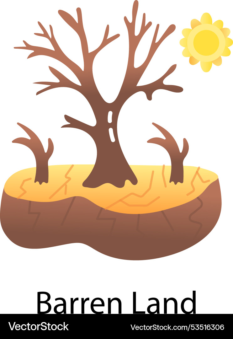 Barren land Royalty Free Vector Image - VectorStock
